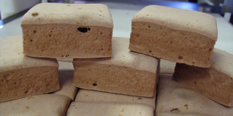 Cutting Gourmet Marshmallows on an Automatic Slicing Machine
